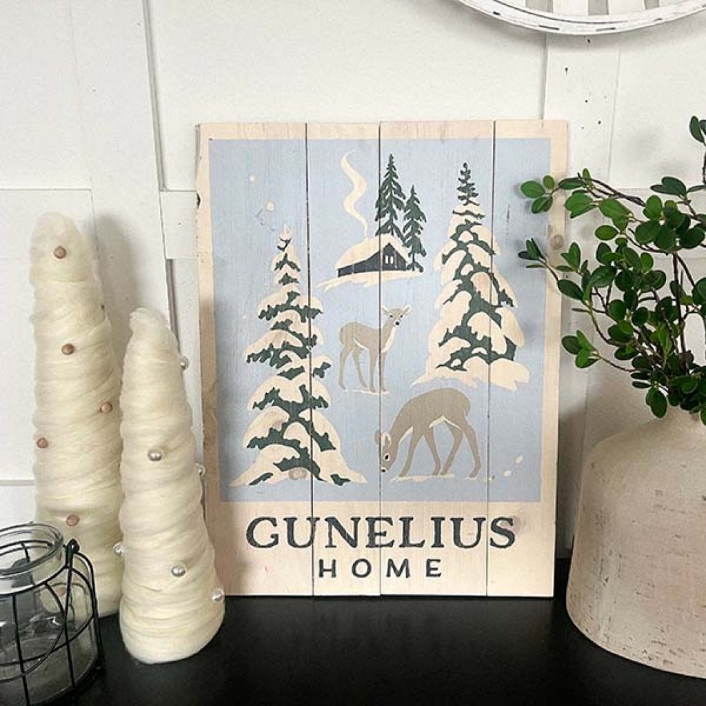 DIY Whimsical Winter Trees - Board and Brush